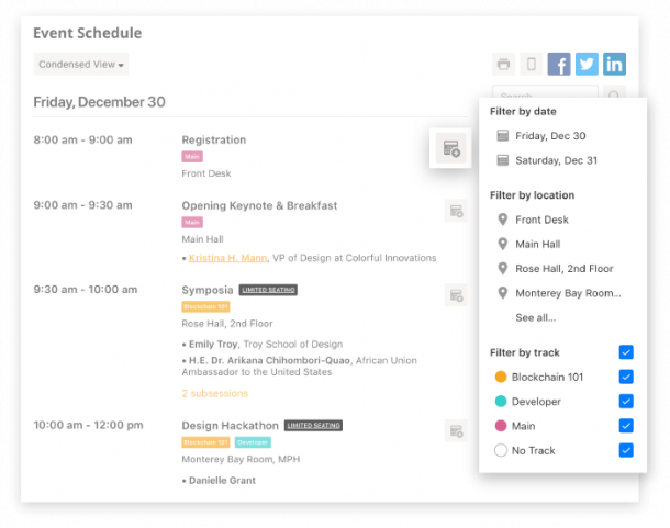 Whova's 7 Stylish Templates for Event Agenda Webpages - Find the One ...